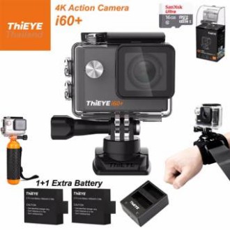 ThiEYE i60 4K 12MpเมนูไทยSandisk16BATTChargerHand MountBobber ...