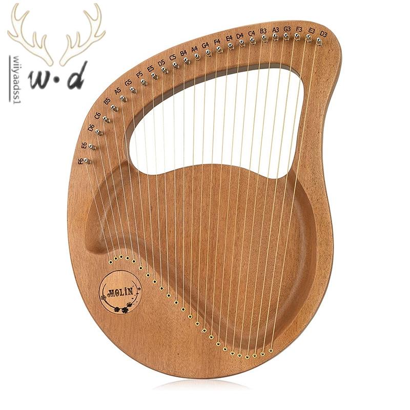 24 String Lyre Harp,Greek Violin,Handheld Harp Musical Instrument with ...