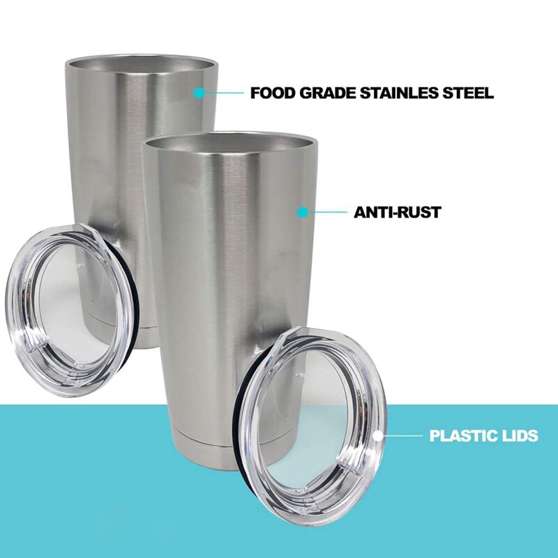 Please COD Stainless Steel Tumblers Bulk 4-Pack 20Oz Double Wall Vacuum ...