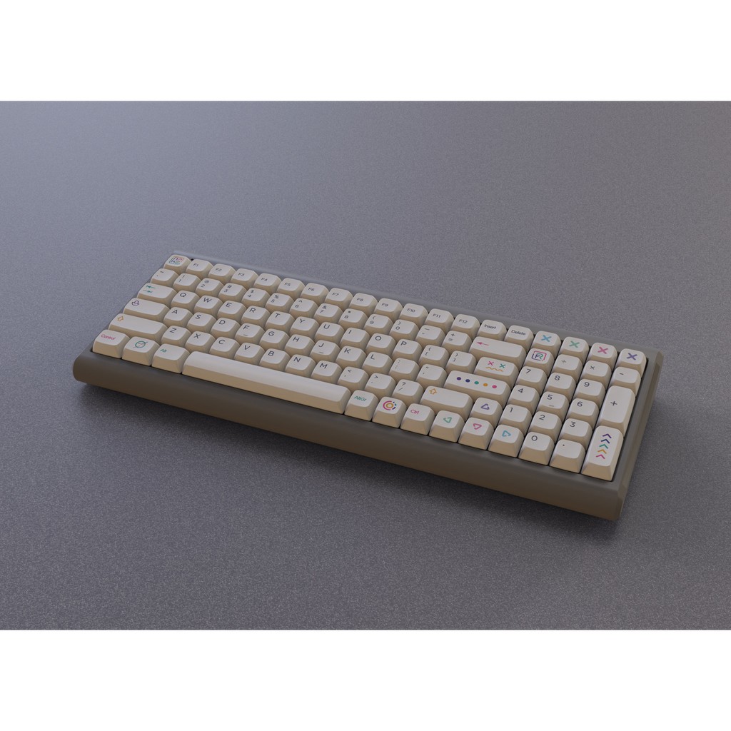 เซ็ตปุ่มคีย์แคป NP PBT Crayon Keycap XDA Profile คีย์แคป สีขาว ปุ่ม ...