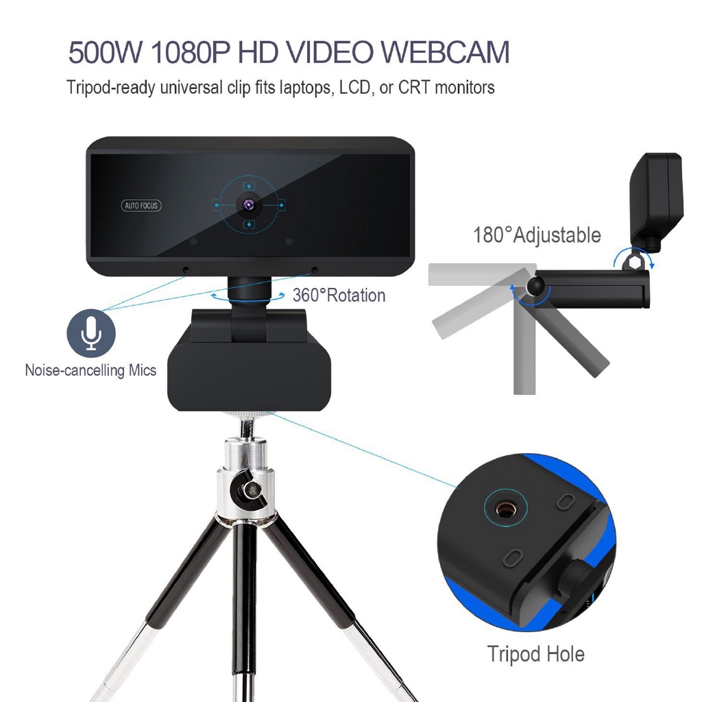 Sale~HD 1080P 5MP Webcam Built-in Microphone Auto Focus Video Call ...