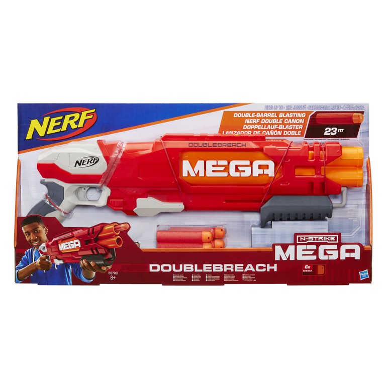 NERF MEGA - DOUBLEBREACH ปืนลูกซองแฝดยิงกระสุนโฟมขนาดใหญ่ NFB9789 ...
