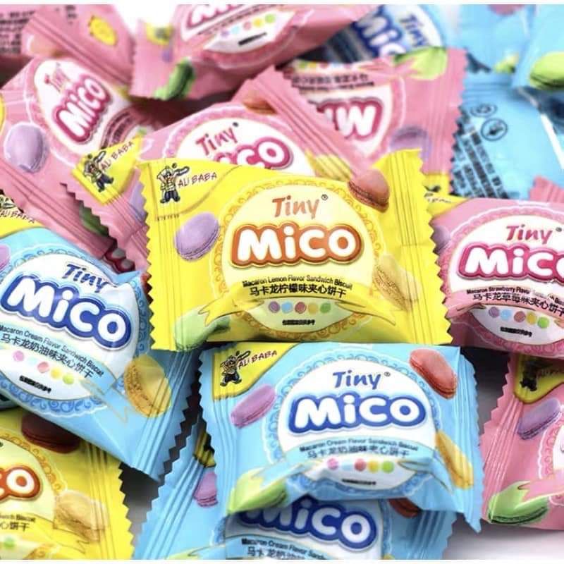 มินิมาการอง Tiny Mico แบบถุง ถุง60ชิ้น376กรัมพร้อมส่งมินิมาการอง บิตกิต คุกกี้ สอดไส้ ...