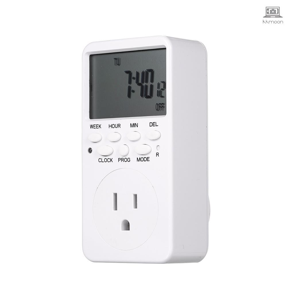 Digital Timer Switch Socket LCD Display Plug-in Programmable Time ...