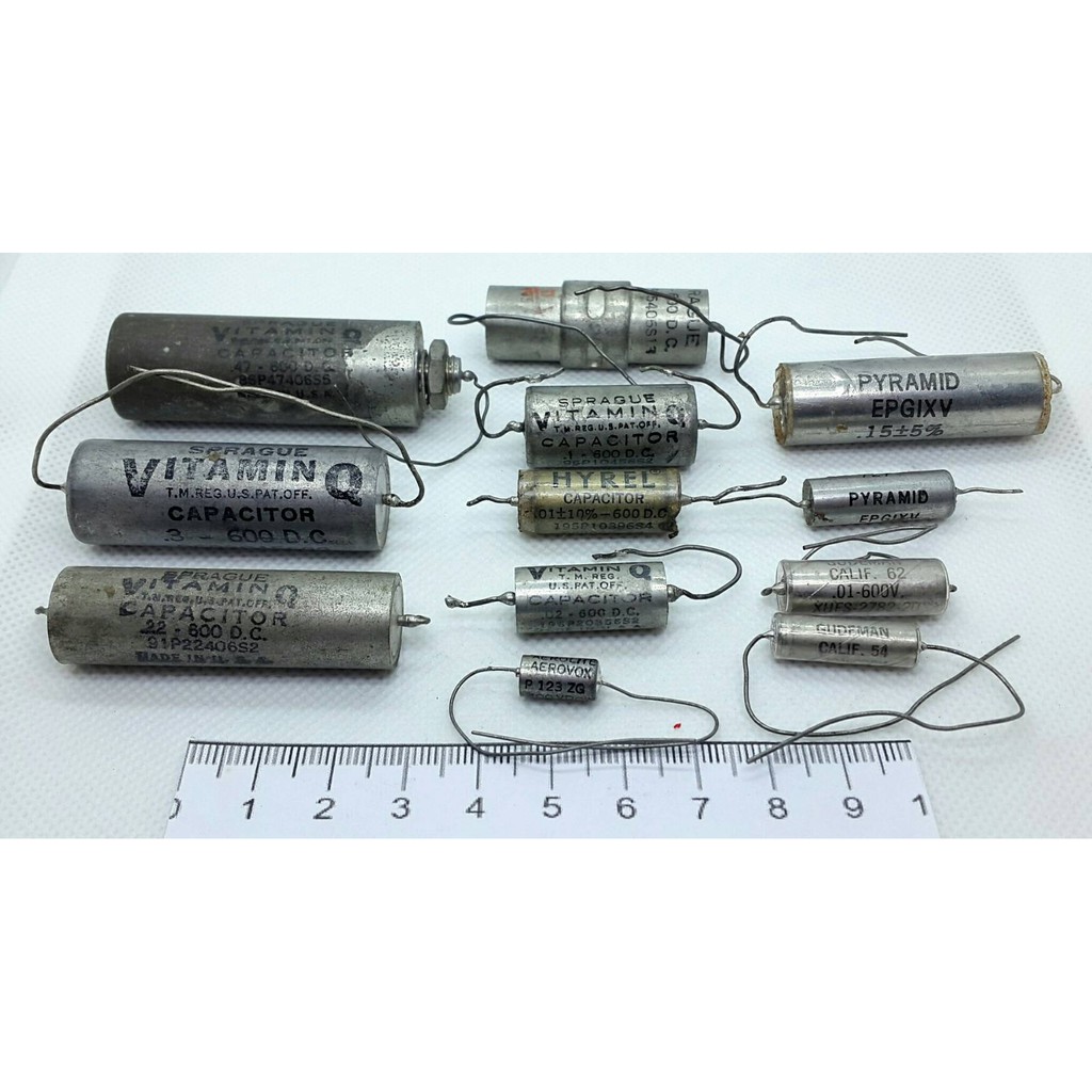 600V คาปาซิเตอร์ VINTAGE PAPER IN OIL ( PIO ) CAPACITOR Sprague Vitamin ...
