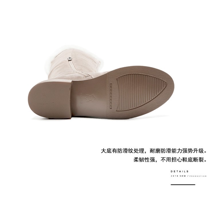 รองเท้าบู๊ทส์ขนสัตว์ความยาวเหนือเข่าแฟชั่นสตรี - jsh_jh_kj.th - ThaiPick