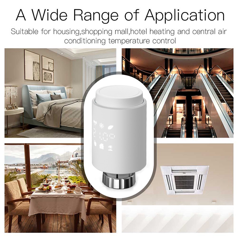 Tuya ZigBee3.0 Smart Radiator Actuator Programmable Thermostatic Radiator Valve Temperature ...