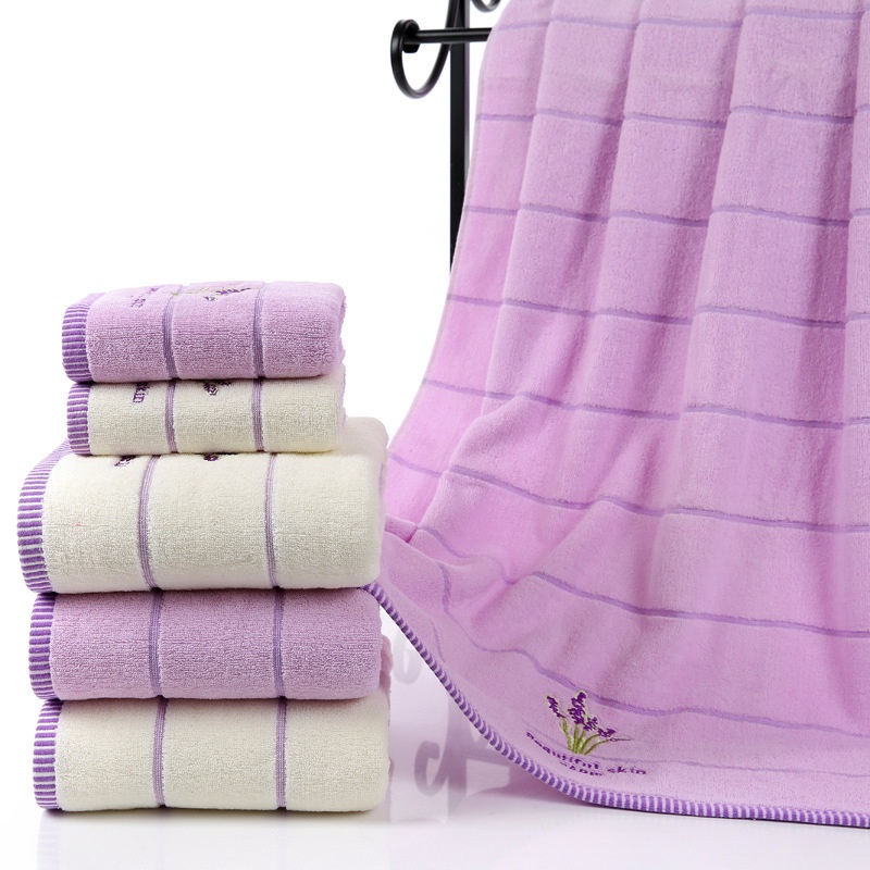 Drop Shipping Cotton Embroidery Towel Bath Towel Set Bath Towel 14070cm Towel 3272cm Soft ...