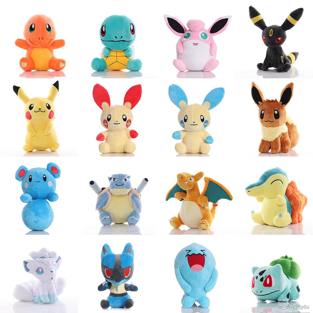 New Pokemon Plush Toy Pikachu Eevee Stuffed Doll Charmander Squirtle ...