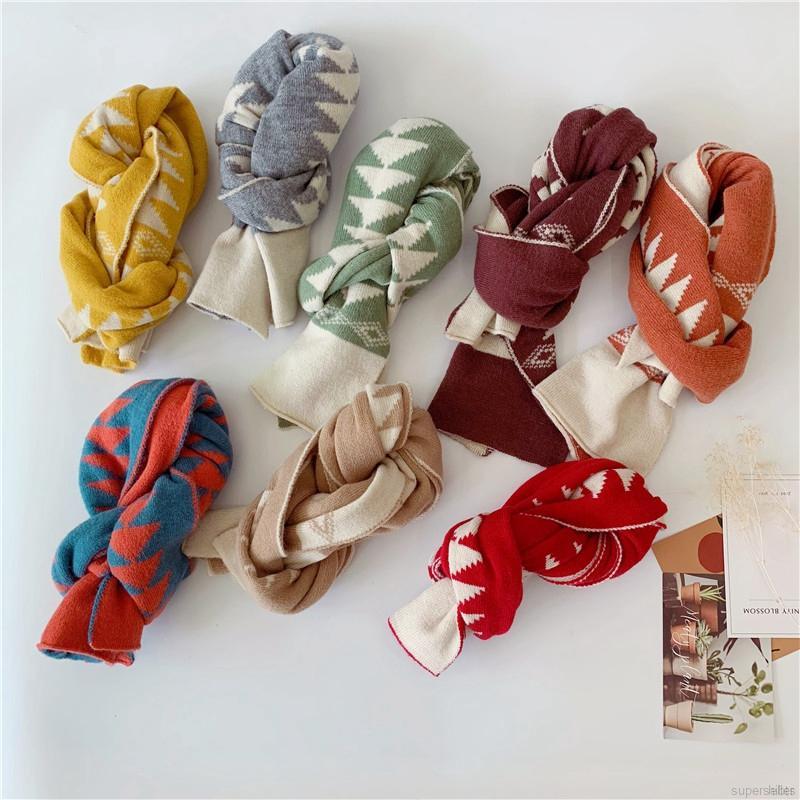 [Superseller] Kids Fashion Scarf Warm Shawl Retro Wraps Long Boys Girls ...