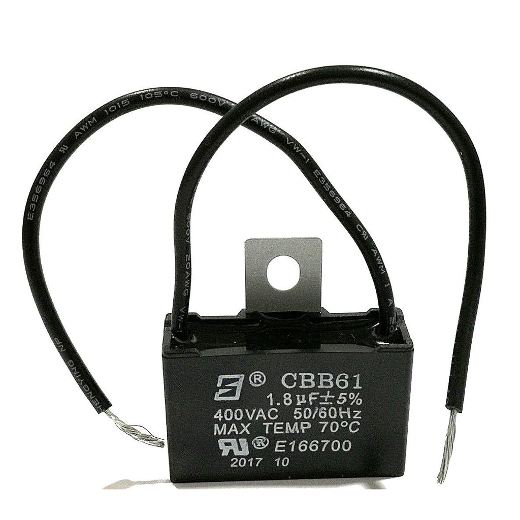 คาปาซิเตอร์ (Capacitor Fan) พัดลม 1.8uf 400 Vac CBB61 Max Temp 70 ํ C | Shopee Thailand