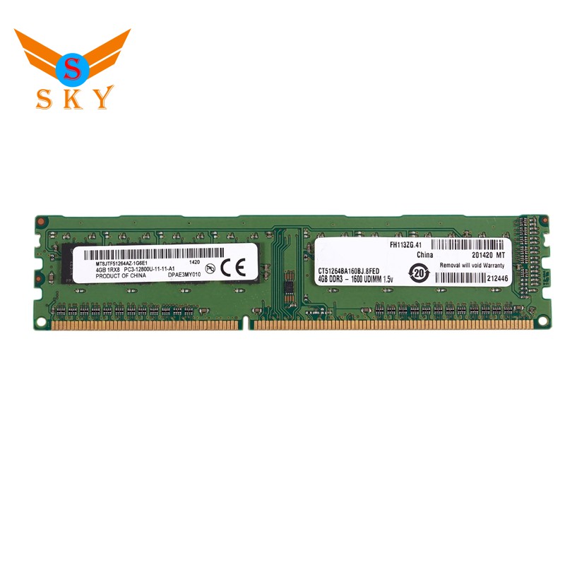 Ready Stock DDR3 4GB Ram PC3 12800 1600MHz 1.5V Desktop PC Memory ...