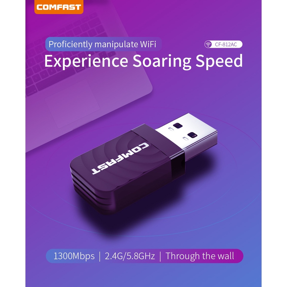 Comfast CF-812AC EDUP EP-1689 1300Mbps Mini USB3.0 Wifi Adapter Wifi ...