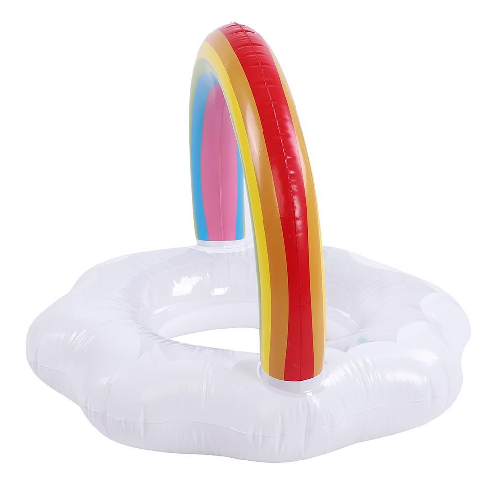 Swimming Raft Water Shape Ring Swim Cloud Pool Rainbow Inflatable Fun ...
