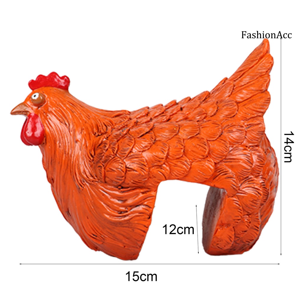 「FASH 」Animal Ornaments Chicken Shape Multi-color Exquisite Workmanship ...