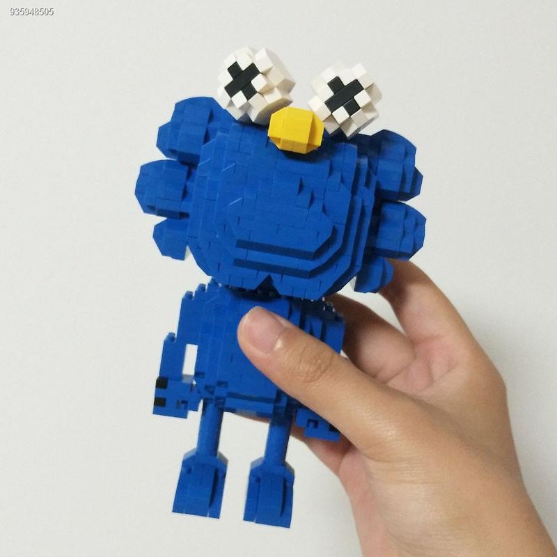 พร้อมส่งLizhi Loz อนุภาคขนาดเล็กอาคารบล็อกไมโครเจาะสุทธิสีแดง kaws ปริศนาประกอบและแทรกของเล่นสาว ...