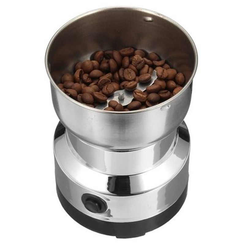 High Power Electric Stainless Steel Coffee Bean Grinder Home Grinding ...