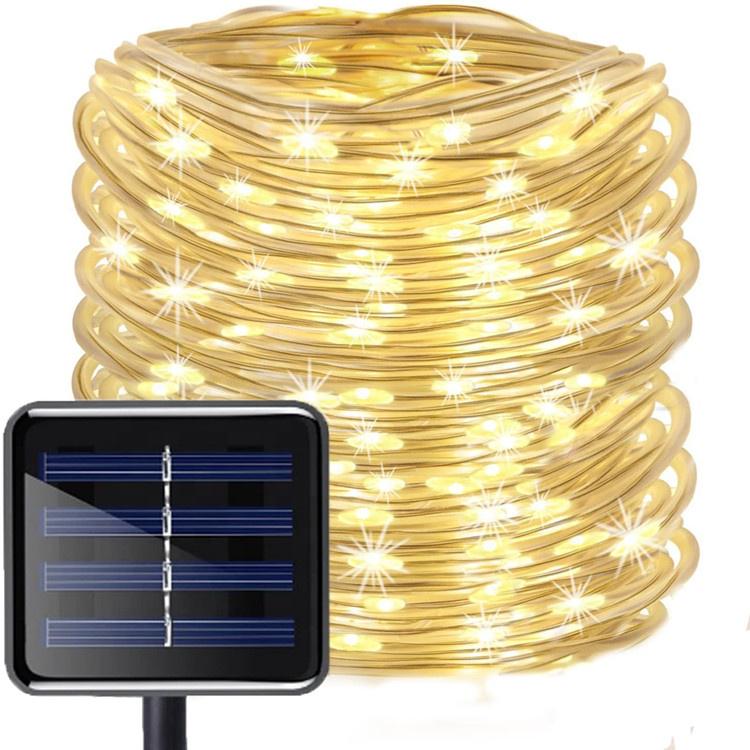 200LED 100LED Solar Panel Rope Lights Outdoor Waterproof Copper Wire ...