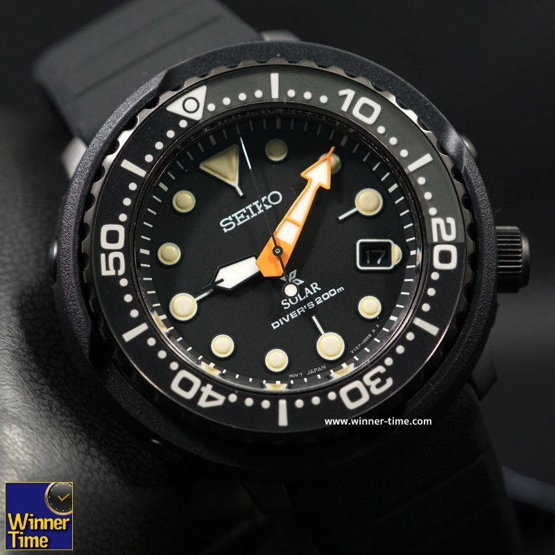 นาฬิกาSEIKO PROSPEX TUNA SOLAR BLACK SERIES Limited Edition5,000 pes ...