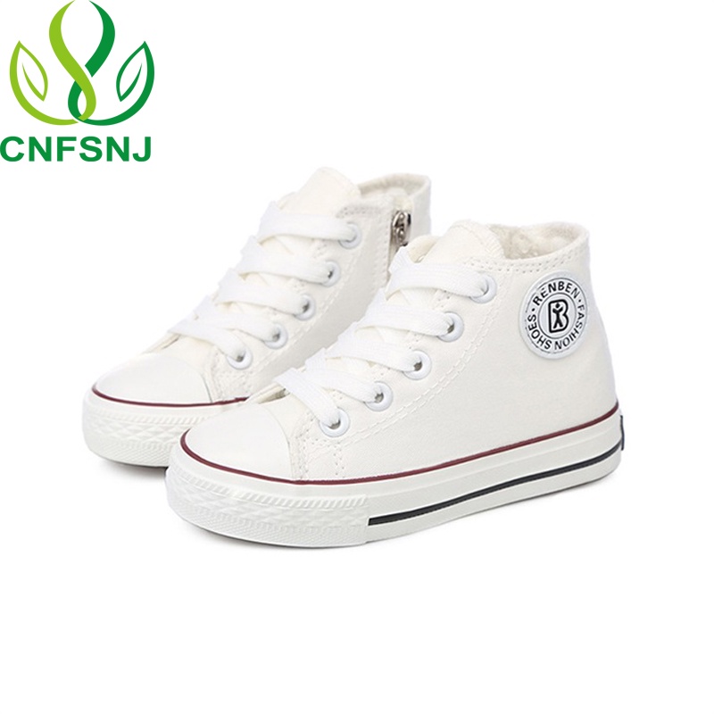 wCNFSNJ 2020 new Spring autumn girls shoes White High Solid fashion ...