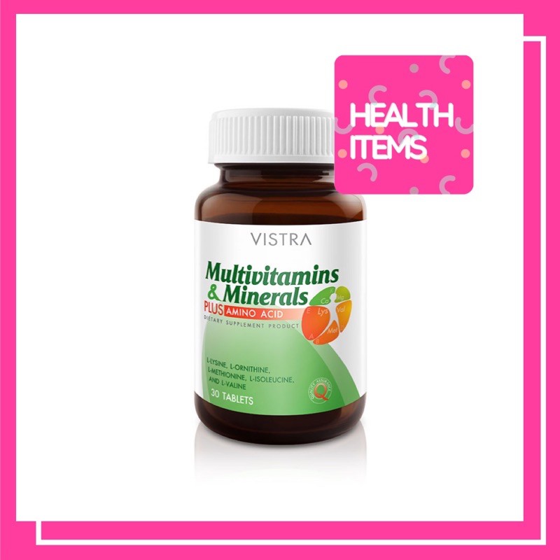 Vistra Multivitamin & Minerals plus Amino Acid วิสตร้า มัลติวิตามิน ...