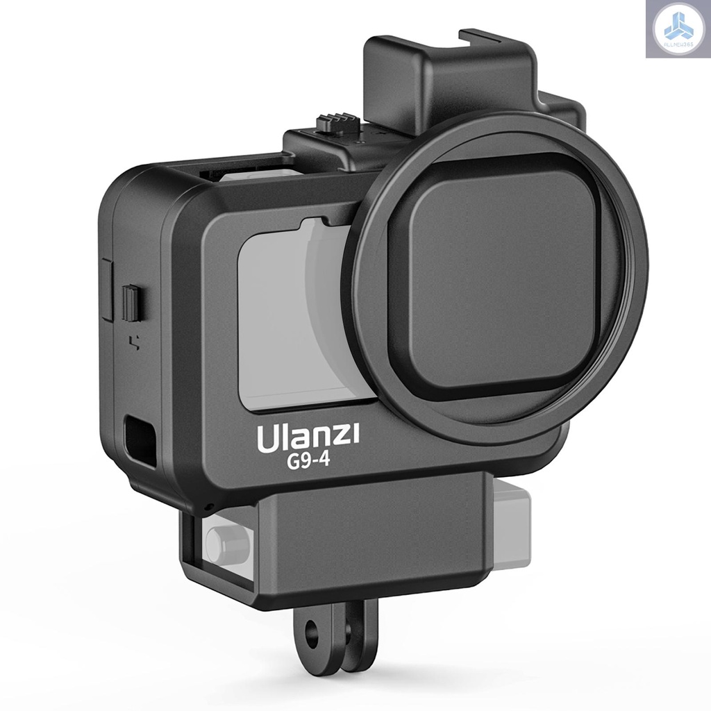 Ulanzi G9-4 Action Camera Video Cage Plastic Vlog Case Protective Housing with Dual Cold Shoe ...