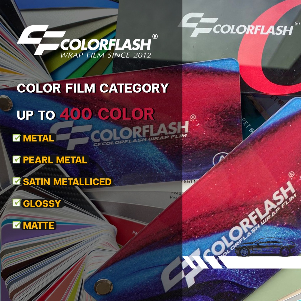 Colorflash ฟิล์มเปลี่ยนสีรถ สีส้ม Film wrap สีรถยนต์ มอเตอร์ไซค์ ฟิล์ม ...