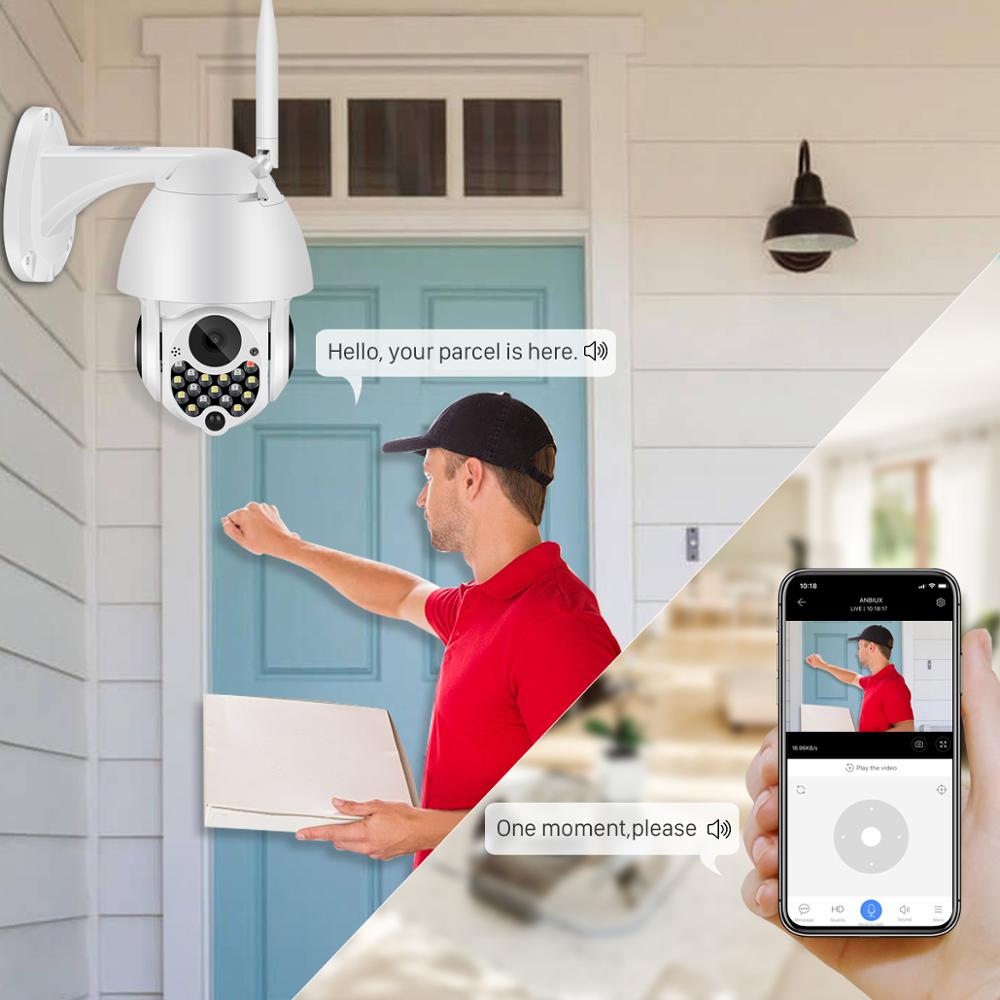 Please COD 1080P Siren Light Wifi PTZ Camera 2MP Auto Tracking Cloud ...