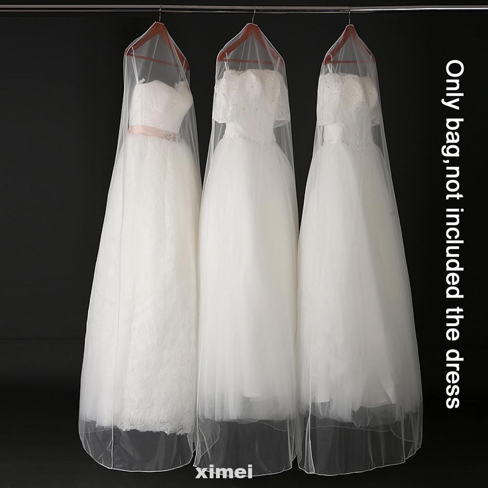 Reusable Simple Transparent Wedding Dress Protection Cap Clothes Guard ...