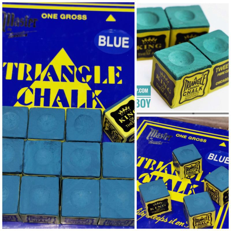 ชอล์กฝนหัวคิว Triangle Chalk (4 ก้อน) ช็อค แท้100 - prggzzusfw - ThaiPick