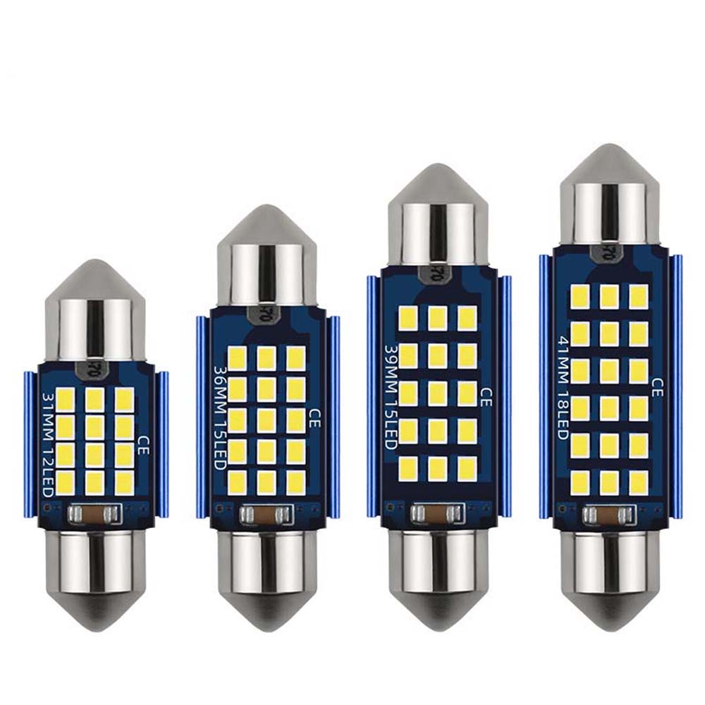Yolo หลอดไฟ Led 6000k C5W C10W สําหรับติดป้ายทะเบียนรถยนต์ 31-36-39-41มม.SMD ไดโอดสีขาว 12V ...