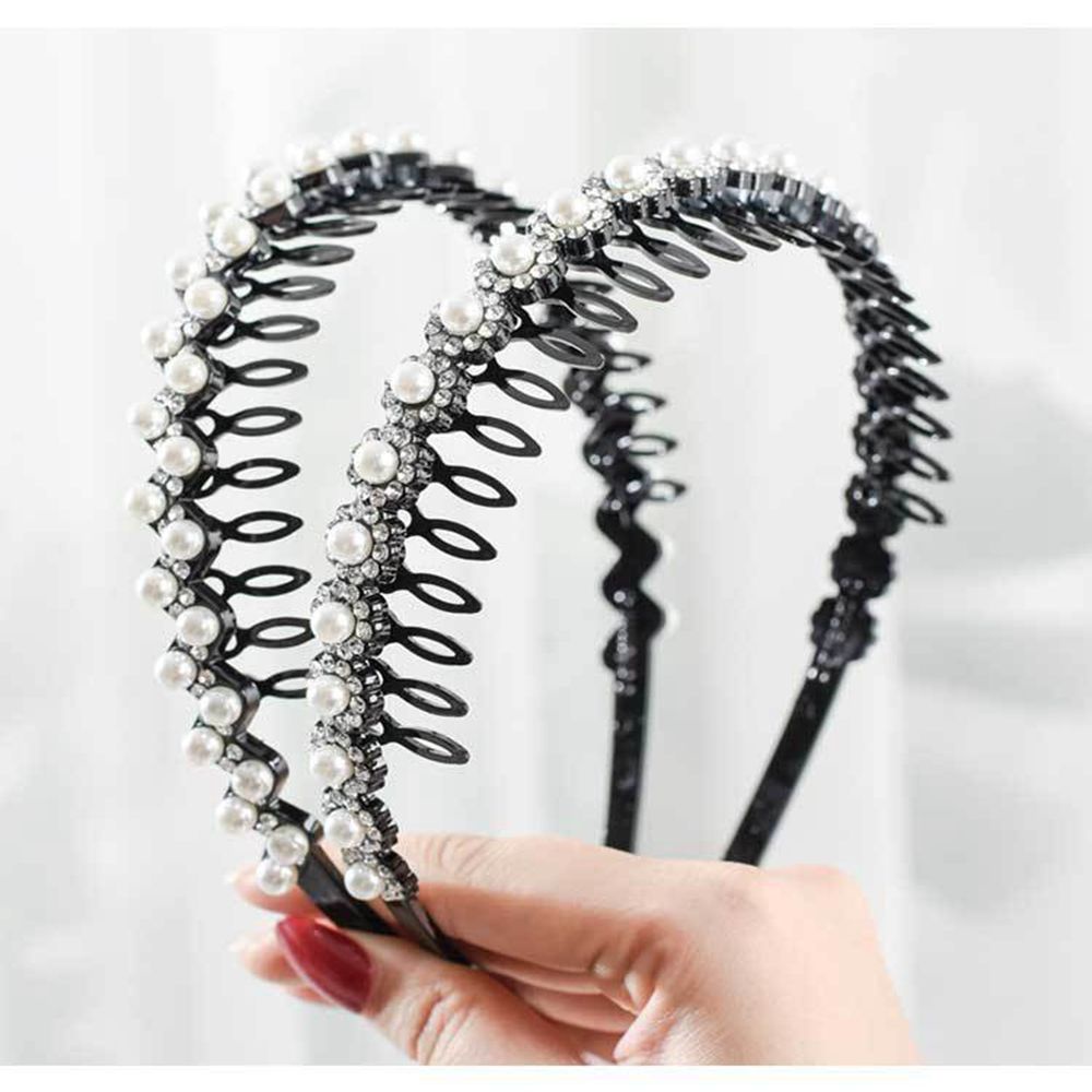 Doreen Cute Korean Style Headwear Retro Female Hairbands Pearl Headband