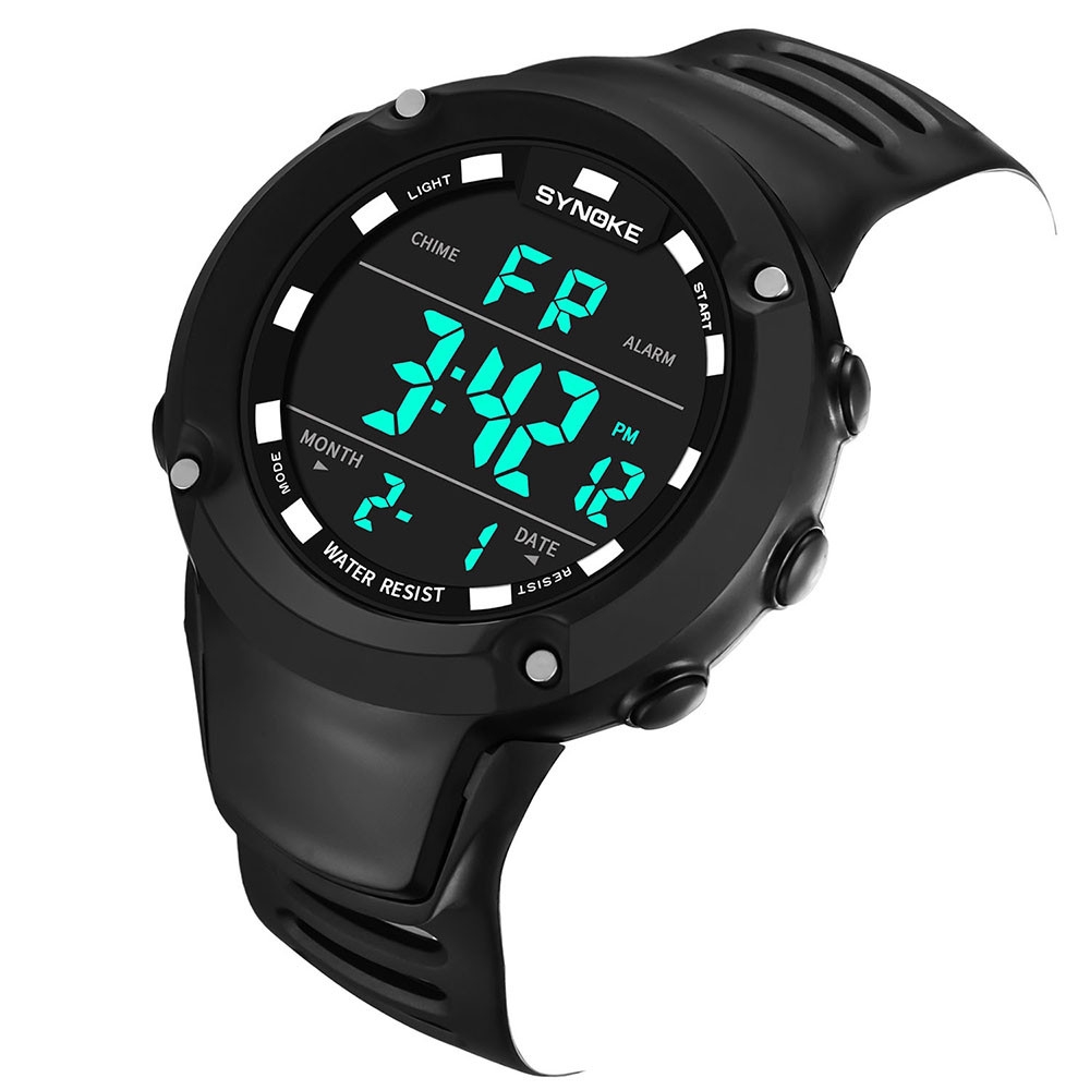 Synoke นาฬิกาข้อมือดิจิตอลสําหรับผู้ชายมีไฟ Led มัลติฟังก์ชั่น - longflight1.th - ThaiPick