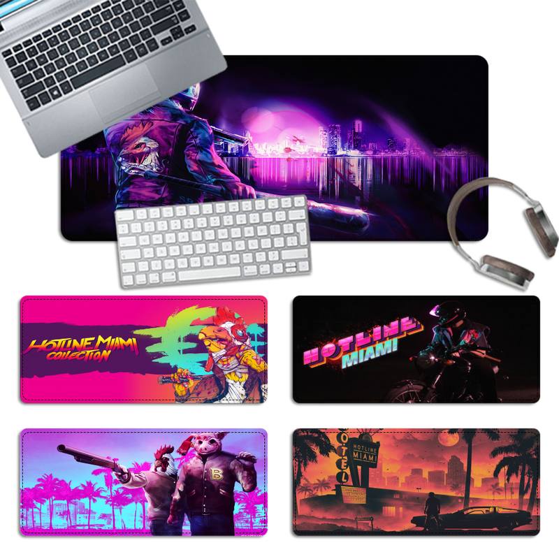 แผ่นรองเมาส์ Funny Hotline Miami Gaming Mouse Pad Gaming MousePad Large ...