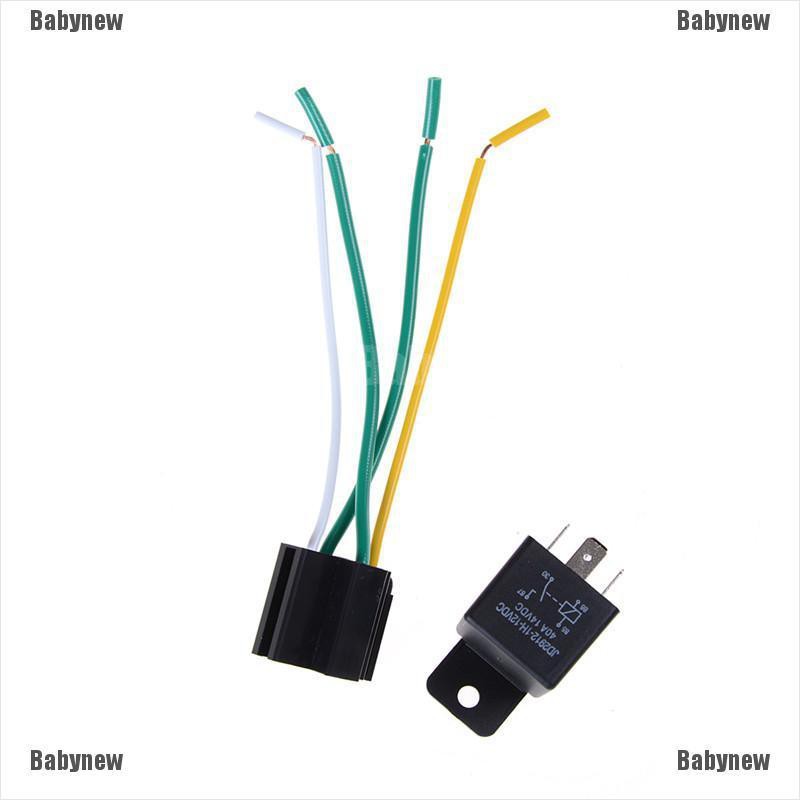 Babynew อุปกรณ์รถ Auto DC 12v Volt 40A 4 Pin 4 Wire Relay & Socket ...