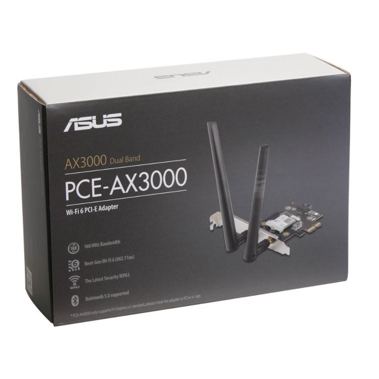 ASUS (PCE-AX3000) AX3000 Dual Band PCI-E WiFi 6 (802.11ax) Supporting ...