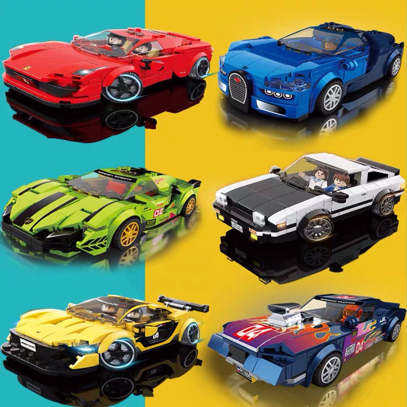 Technic City Blocks Compatible Lego City 8 Point Racing Building Blocks ...