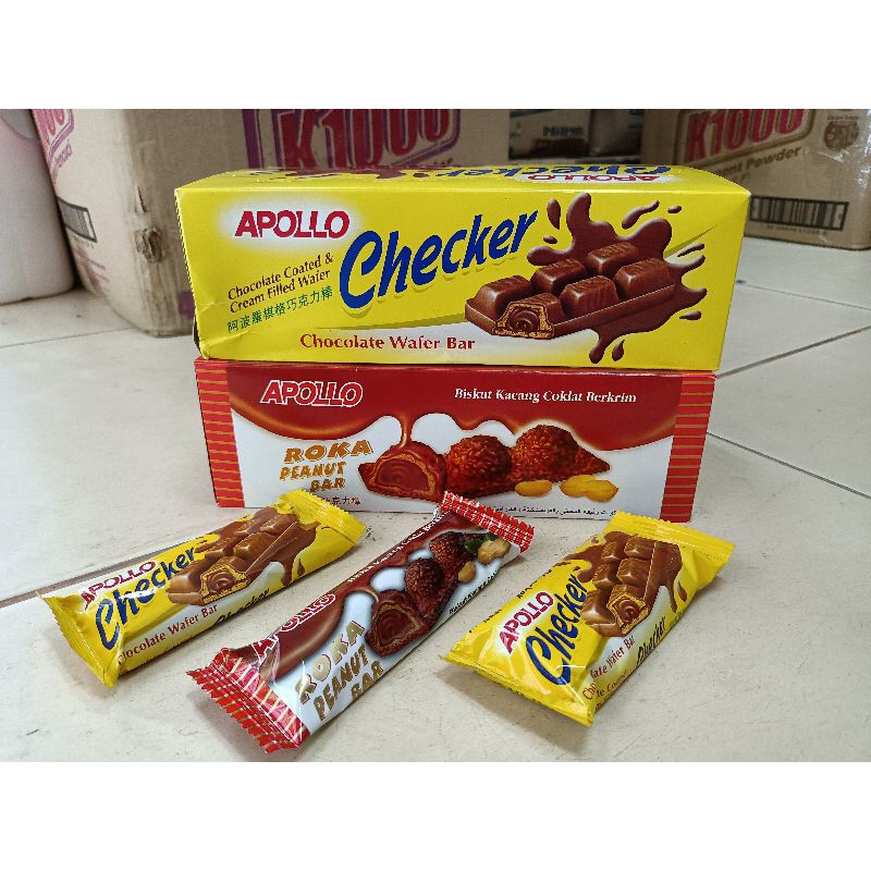 Apollo Checker Chocolate/ Roka Peanut Bar 💥สินค้าใหม่ทั้งหมด💥 วเฟอร์ ...