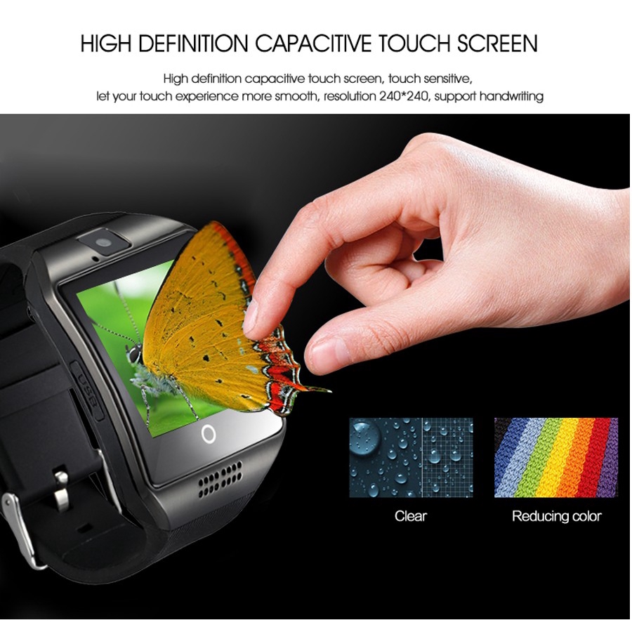 Original Q18 นาฬิกาข้อมือ Smartwatch เชื่อมต่อบลูทูธพร้อมกล้องรองรับ ...