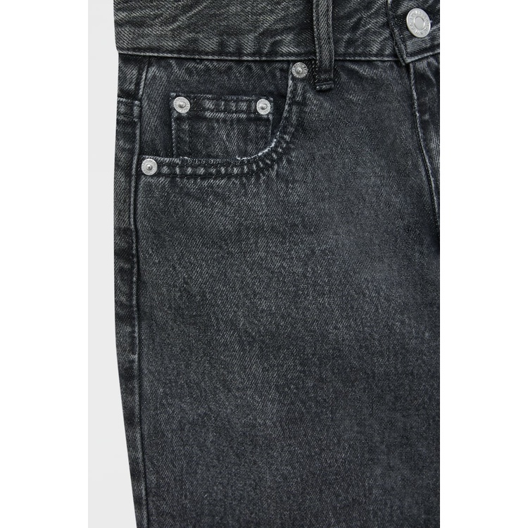 งานแท้ ยีนส์ผุ้หญิงเอวสูง PULLBEAR BASIC MOM HIGH RISE ANKLE LENGTH สีเทาฟอก ปลายขาเรียว ป้ายครบ ...