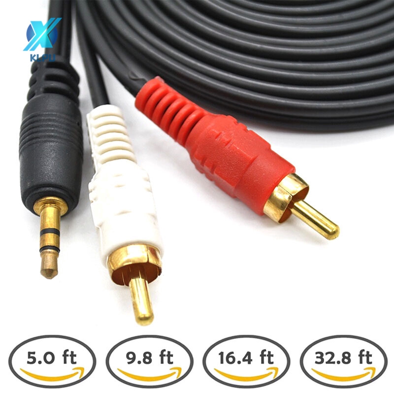 COD# 3.5 MM Male Jack to AV 2 RCA Male Stereo Music Audio Cable Cord ...