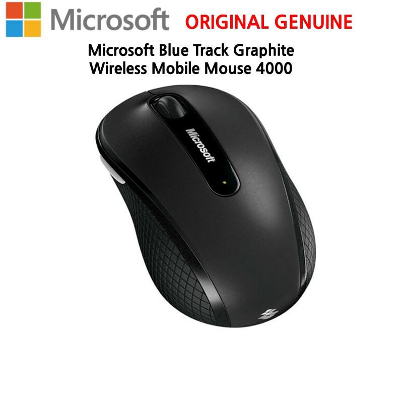Microsoft Blue Track Graphite Wireless Mobile Mouse 4000 Mice(Ready To ...