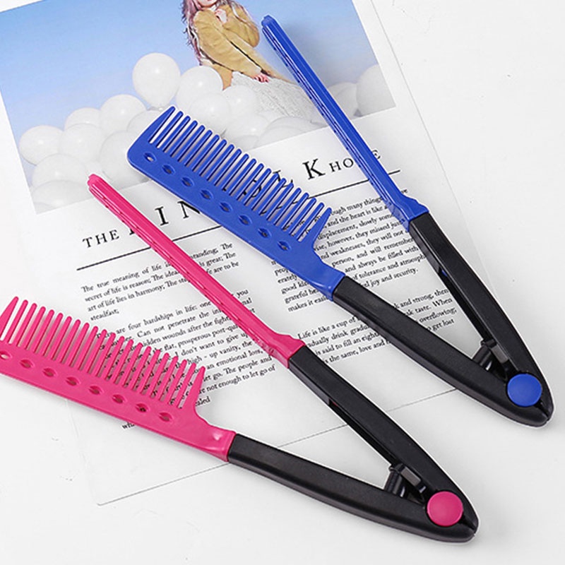 หวีV Tye Hair Comb Cli Washable Folding Hair Straightener Comb ortable ...