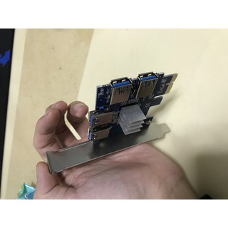 PCIe 1 to 4 Splitter PCI express 16X 4 extend slots Riser Card PCI-E 1X ...