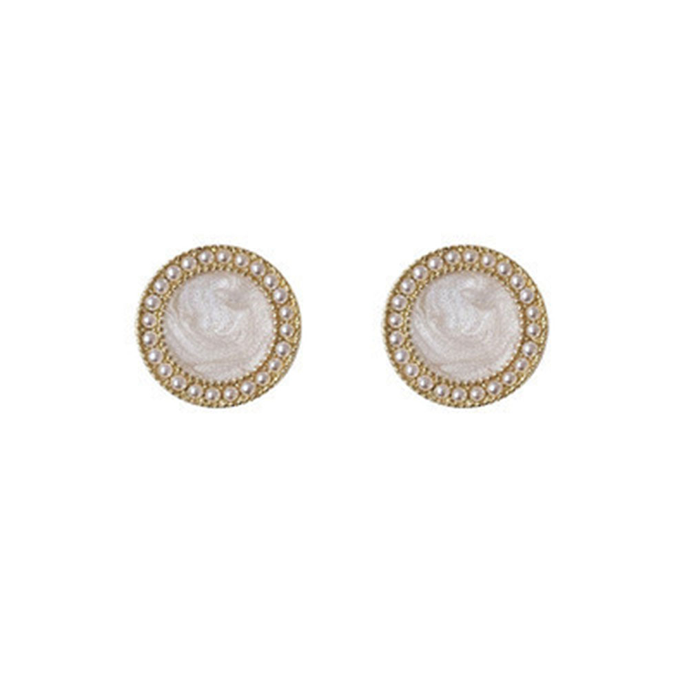 cod woman fashion retro Pearl Earrings wild elegant Personality mini ...