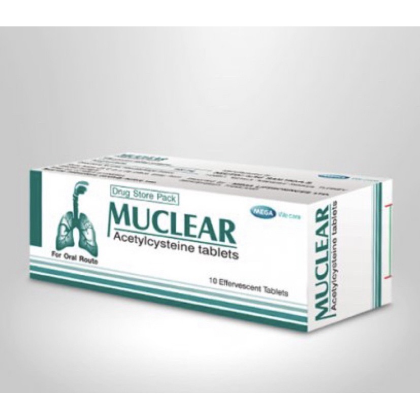 Muclear มิวเคลียร์ เม็ดฟูละลายเสมหะ 1 กล่องมี10เม็ด พร้อมส่ง C8Z0 ...