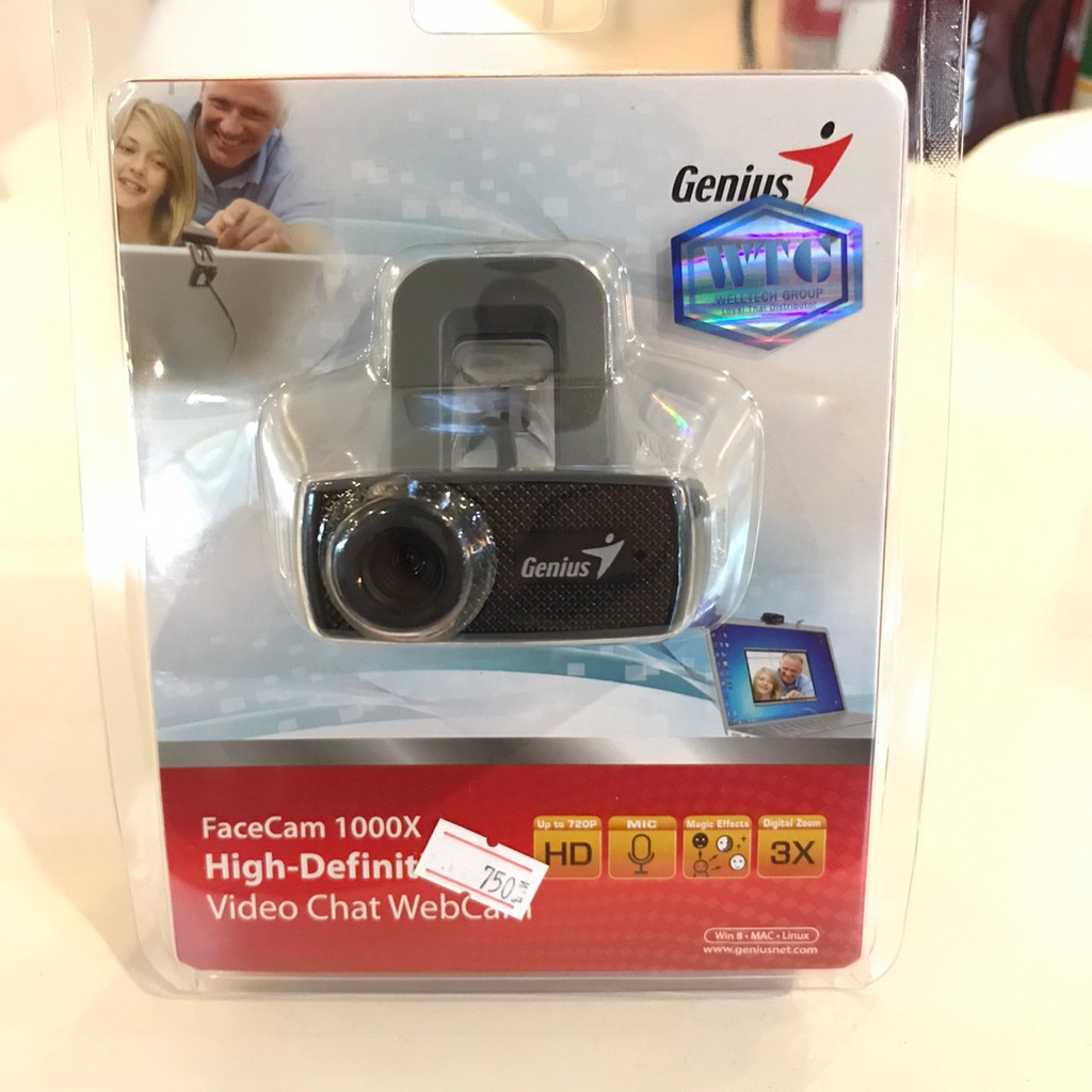 กล้องเวบแคม Genius 720p HD webcam FaceCam 1000X | Shopee Thailand