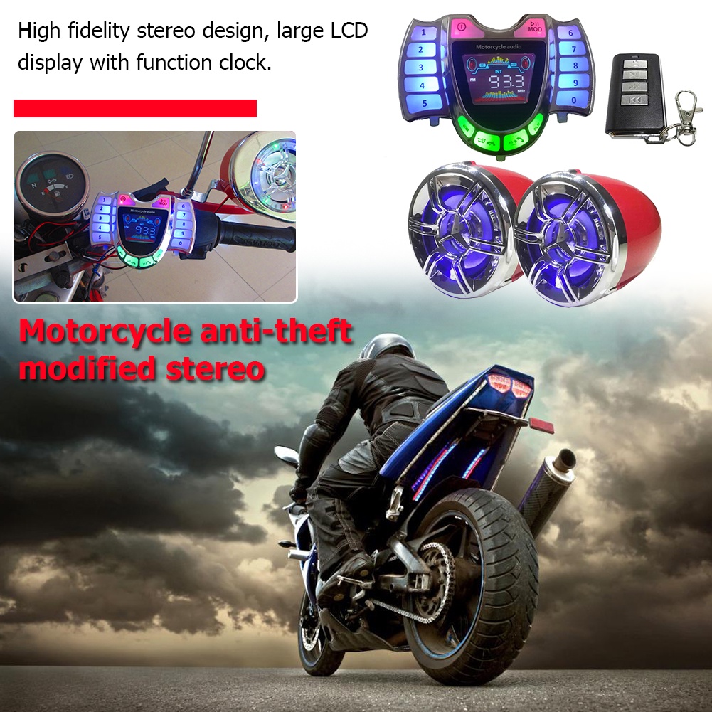 Hot StockWaterproof Motorcycle Bluetooth-compatible Audio System ...