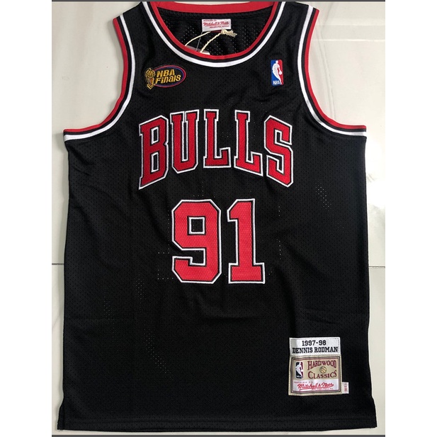 Premium version6 styles NBA jersey Chicago Bulls 91 Rodman black finals ...