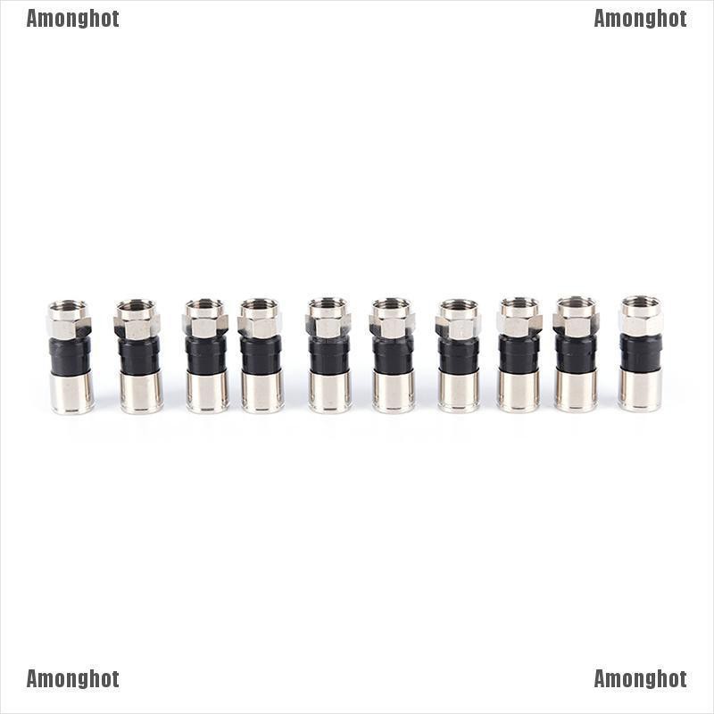 Amonghot☆ 10 Pcs Rg6 F Type Compression 2.7Cm High Quality Snap Seal ...